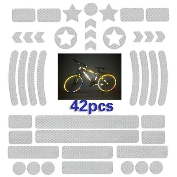 Reflective Stickers Adhesive Decals Night Safety Tape Bike Reflector ...