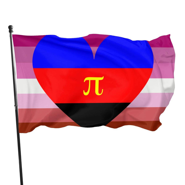 Lesbian Polyamory Pride Flag Pi Themed Welcome Party Outdoor Outside ...
