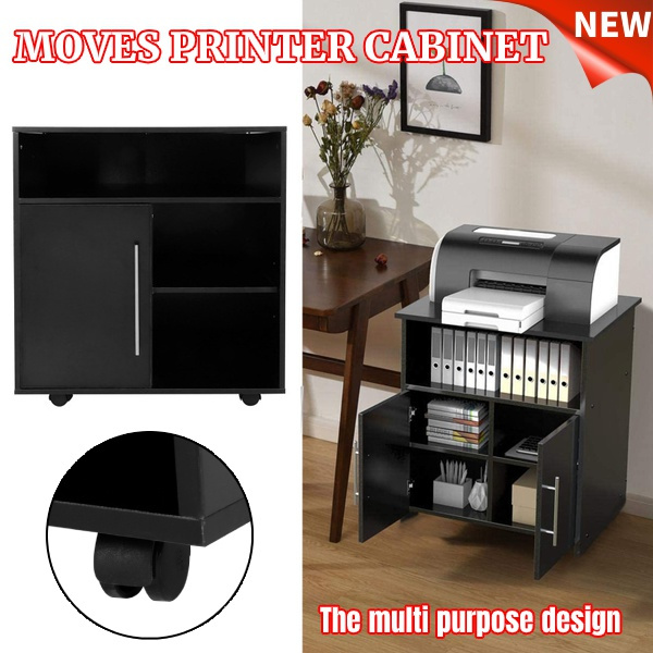NEW The Multi‑purpose Design 3‑Tier Printer Stand With Wheels Mobile ...