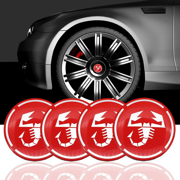 4 x 56mm 3D Metal Logo Car Wheel Center Hub Cap Badge Sticker Emblem ...