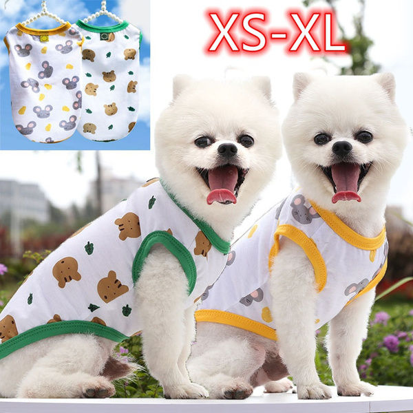 Pet Dog Vest Summer Cool Dog Clothes Cartoon Animals Cute Dog Clothing ...