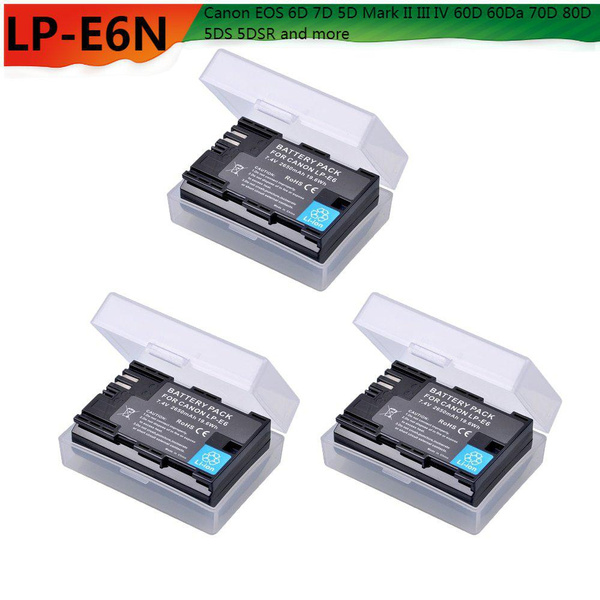 🔥3pc 2650mAh LP-E6 LPE6 LP E6 LP-E6N Rechargeable Camera Battery For ...