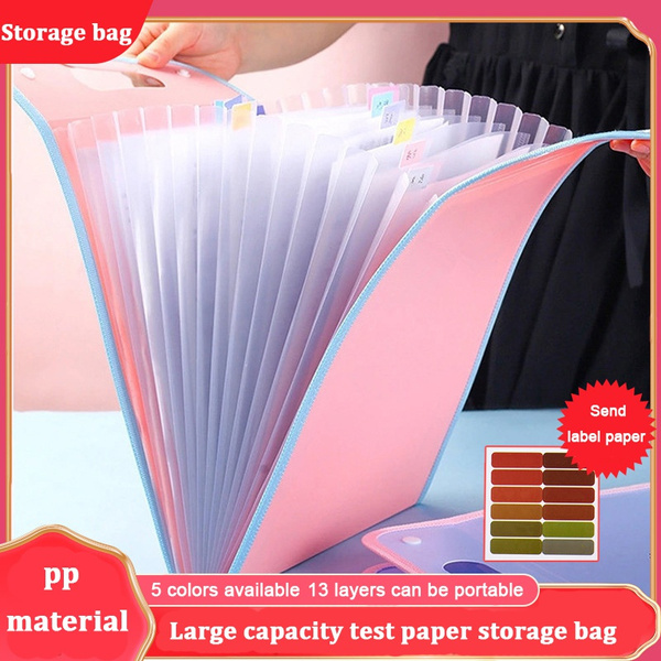 A4 Plastic Portable File Folder Extension Wallet Bill Receipt File ...