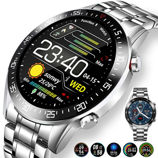 2021 NEW High Quality Men's Luxury Smart Watch LED Full Touch Screen ...