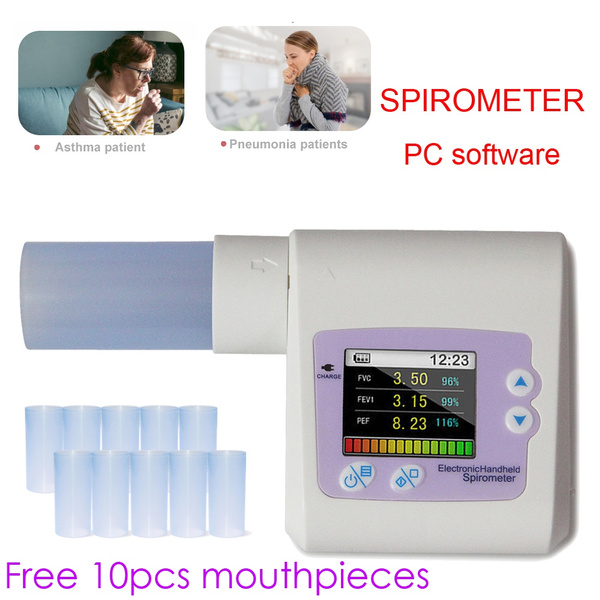 SP10 Digital Spirometer Lung Breathing Diagnostic Device Spirometry+PC ...