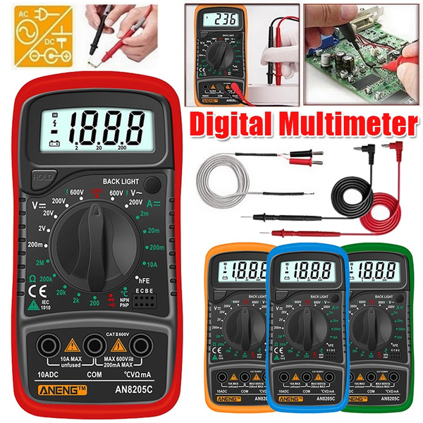 Digital Multimeter 1999 Counts Electrical Meter Ac Dc Volt Ohm Tester Meter Multimetro With