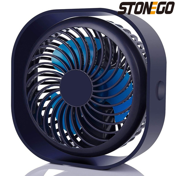 Stonego Small Wireless USB Desk Fan,Rechargeable Battery 3 Speeds ...