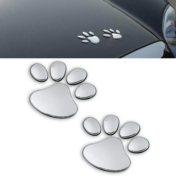Paw Print Car Sticker 3D Dog Paw Footprint Sticker Puppy Paw DIY Decal ...