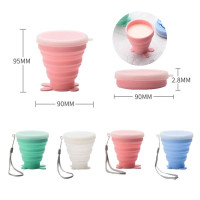 Cartoon Portable Silicone Folding Cup Telescopic Collapsible Coffee Tea ...