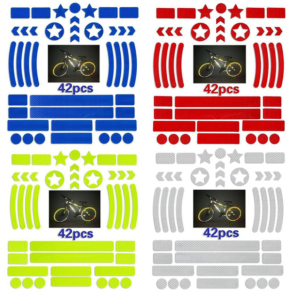 Reflective Stickers Adhesive Decals Night Safety Tape Bike Reflector ...