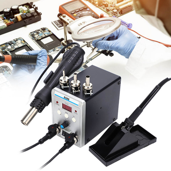 NEW Rework Soldering Station Hot Digital Display Temperature 8586 EU ...
