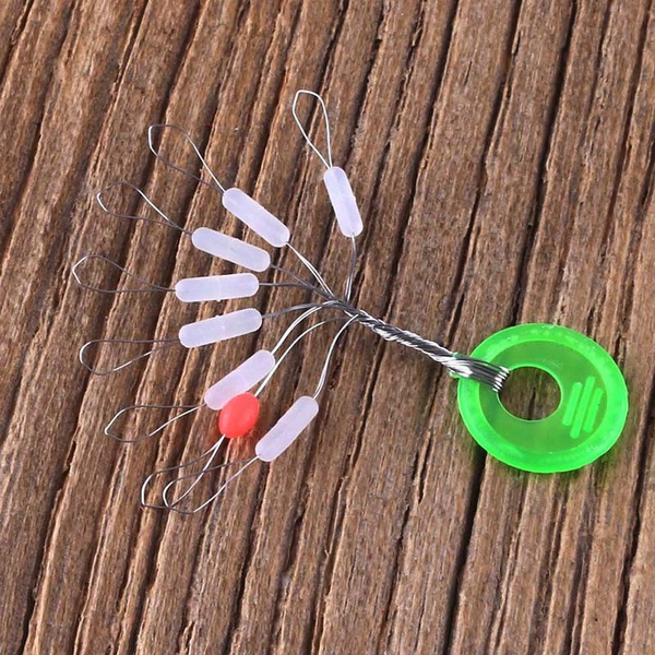 80pcs/10 Groups/Set 7+1 Professional Fishing Space Beans Swivels Clip ...