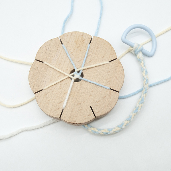 Wooden Round Kumihimo Beading Cord Disc Disk Braiding Plate DIY Braided ...