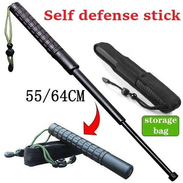 Professional Portable Retractable Three Section Pole Expandable Baton ...