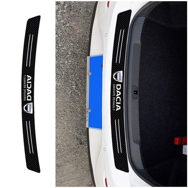 Auto Rear Trunk Stickers Car Logo Carbon Fiber Door Sill Cover for ...