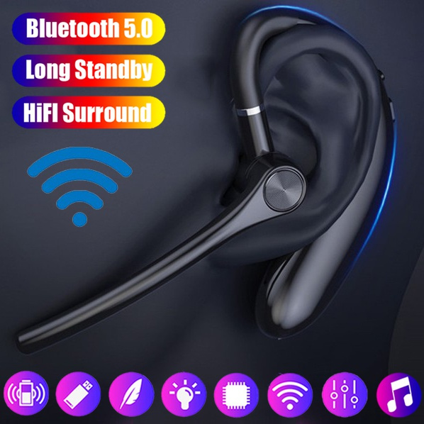 Long Standby Wireless Bluetooth5.0 Earphone Waterproof Business Headset ...