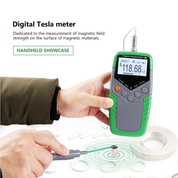 Permanent Magnet Gauss Meter Handheld Digital Tesla Meter Magnetic Flux ... Permanent Magnet Gauss Meter Handheld Digital Tesla Meter Magnetic Flux ...