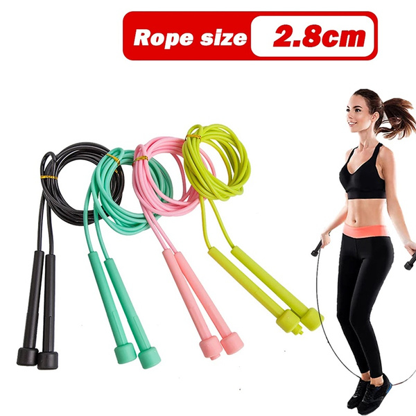 Portable Rope Jumping Black Gym Skipping Rope PVC Skipping Rope ...