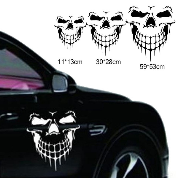 1Pcs Fashion Skull Hood Window Decal Sticker,Car Truck Trailer Tailgate ...