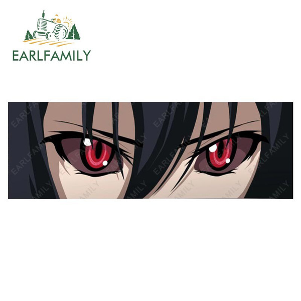 15cm x 5.1cm Cartoon Anime Akame Ga Kill Eye Slap Car Sticker JDM Auto ...