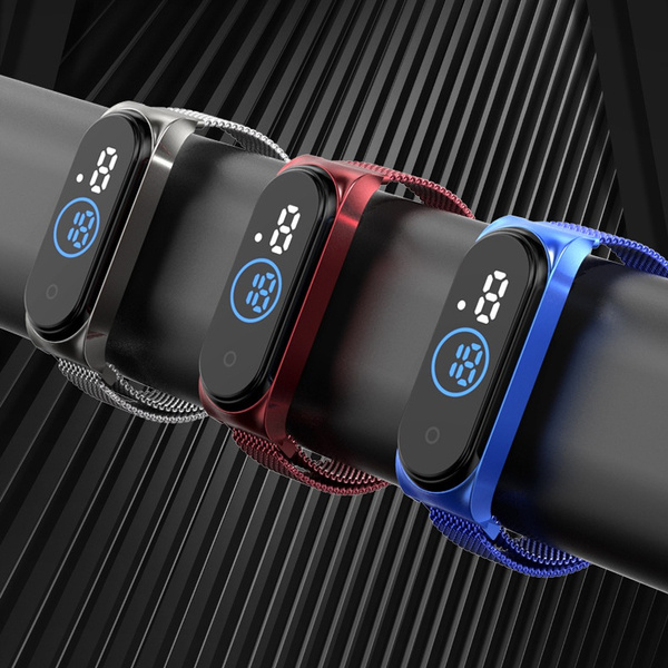 2021 New LED Color Digital Watch Timing Function Watch Color Screen ...