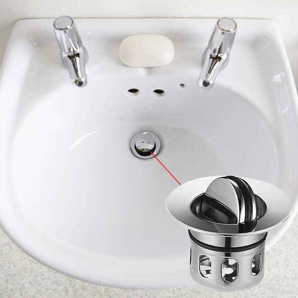 1pc Universal Wash Basin Bounce Drain Filter Up Bathroom Sink Drain ...
