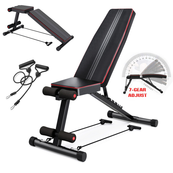 Adjustable Weight Bench Foldable Incline Weight Bench Press/ Fly/ Squat ...