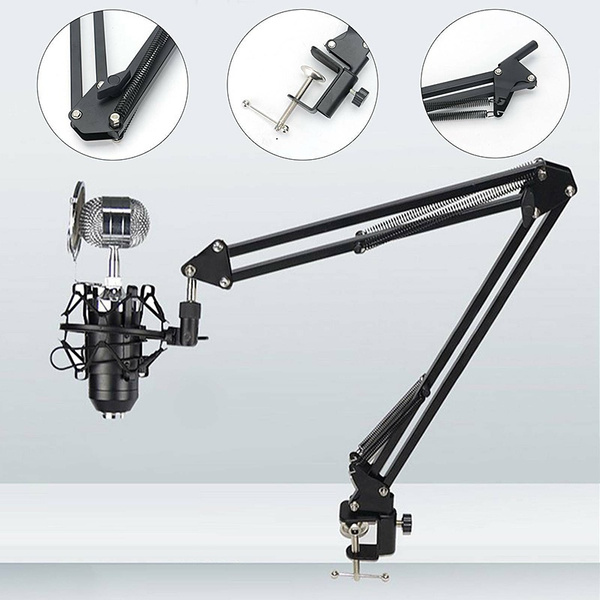 Mic Desktop Microphone Suspension Stand Studio Broadcast Boom Scissor ...