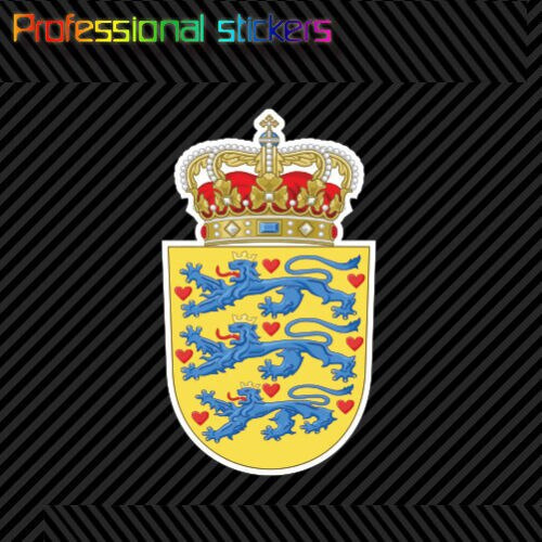 13-20cm Danish Coat of Arms Sticker Decal Self Adhesive Vinyl Denmark ...