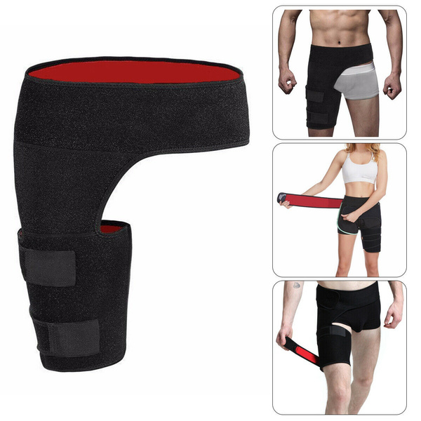 1/2PCS Pain Relief Leg Hip Wrap Thigh Support Brace for Groin Hamstring ...