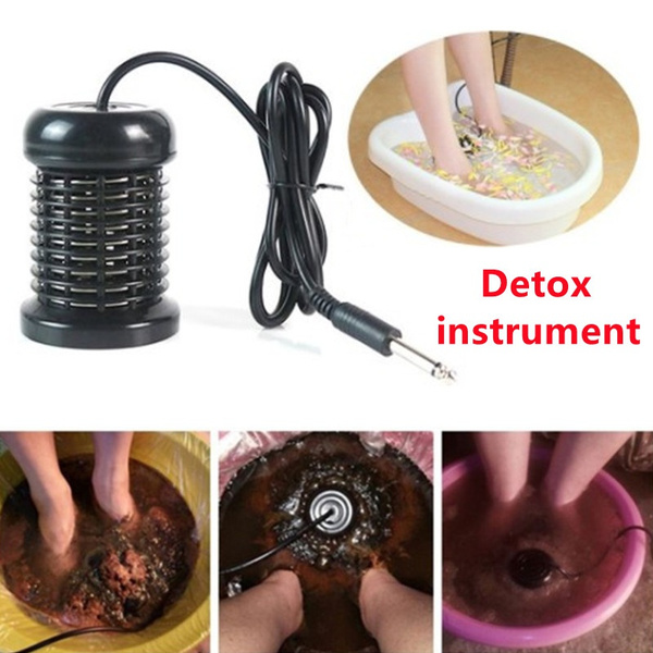 Detox instrument Foot Bath Round Stainless Steel Spa Ion Cleaner Ion ...