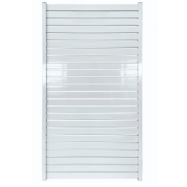 Stratco 71 x 39 inch Aluminum Quick Screen Horizontal Slat Gate Fencing ...