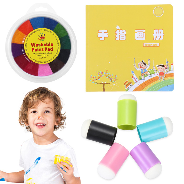 7 Piece Kids Stamps Graffiti Early Learning Toy Finger Painting Kit ...