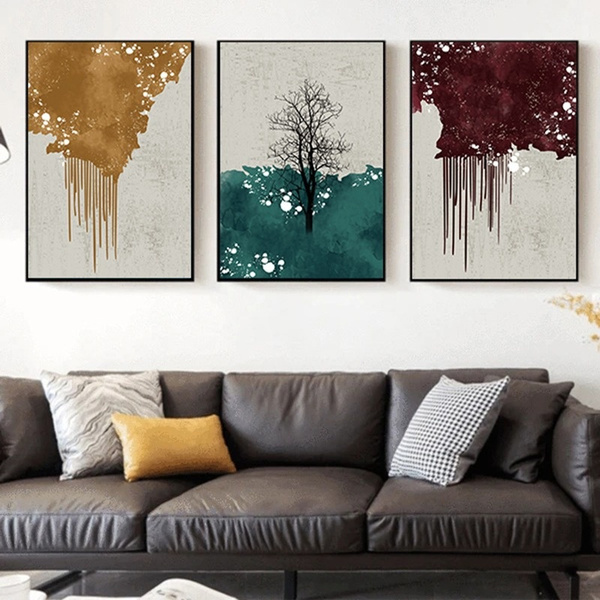 Modern Abstract Color Oil Painting Canvas Painting Posters Prints ...