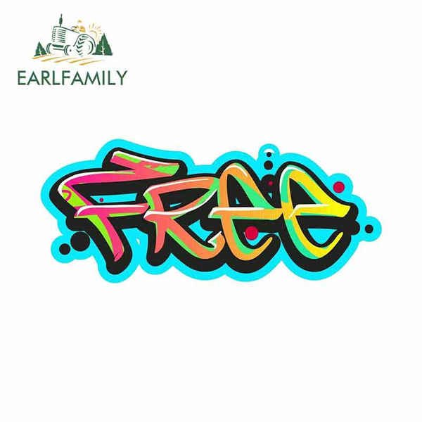 13cm x 5.6cm for Cartoon Grafitti Style Funny Car Stickers Vinyl ...