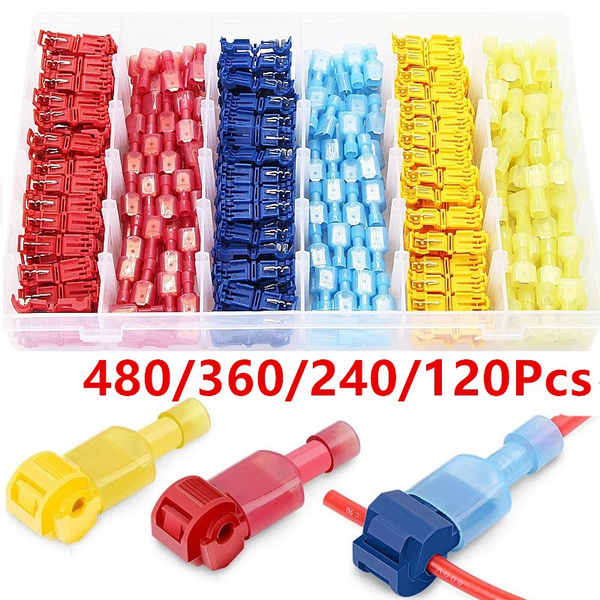 480/360/240/120/60PCS Quick Electrical Cable Connectors Snap Splice ...