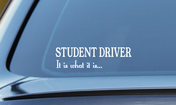 Set of 2 Funny Student Driver Car Decal, It Is What It Is Vinyl Decal ...
