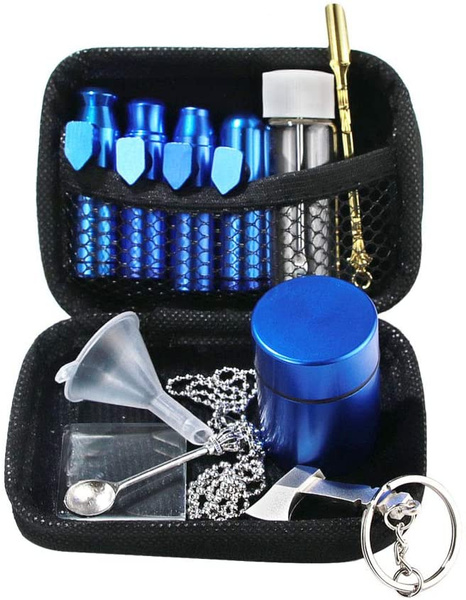 Smoke Snuff Snorter Set 11PCS Tobacco Tool Portable Gift Kits,Smoke ...