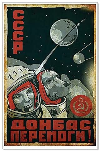 Tin Signs Funny Sputnik Atomic Retro Soviet Space Vintage Metal Tin ...