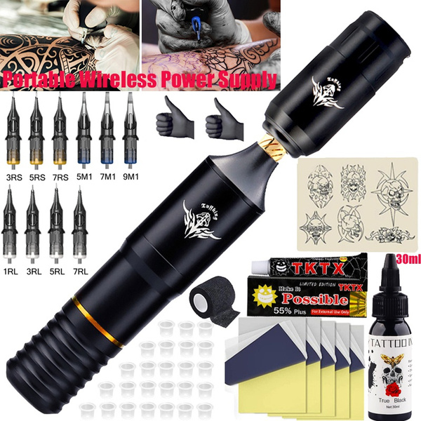 Tattoo Set Wireless tattoo machine Tattoo Pen Wish Portable Power ...