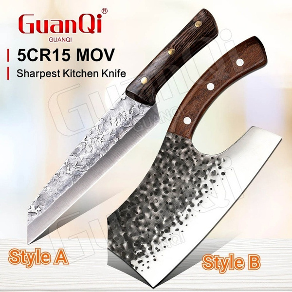 Professional Handmade Forged Chef Knife Wooden Handle Slicing Knife ...