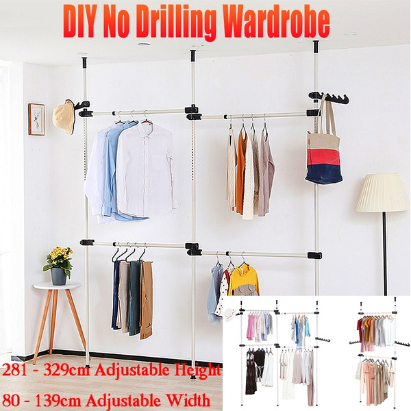 One Touch Double 2 Tier Hanger,Clothing Rack, Garment Rack,Freestanding ...