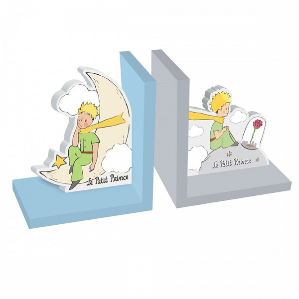 Le Petit Prince [A2802] - Serre-livres bois 'Le Petit Prince' bleu gris ...