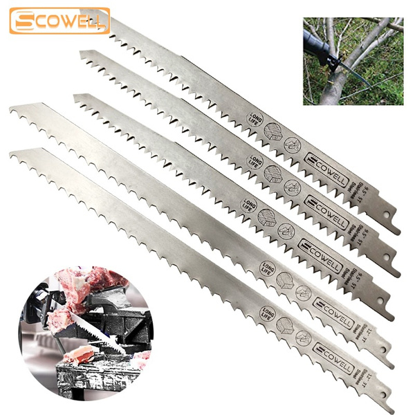 5PCS Stainless Steel Saber Saw Blades Cutting Wood Meat Bone 2PCS 9 ...