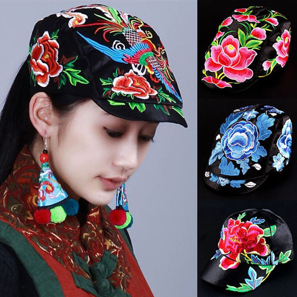 Women's custom embroidery caps personalized adjustable Chinese hood | Wish