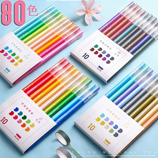 10 Colors Morandi Colored Gel Pens Marker Pens Graffiti Color Paint ...