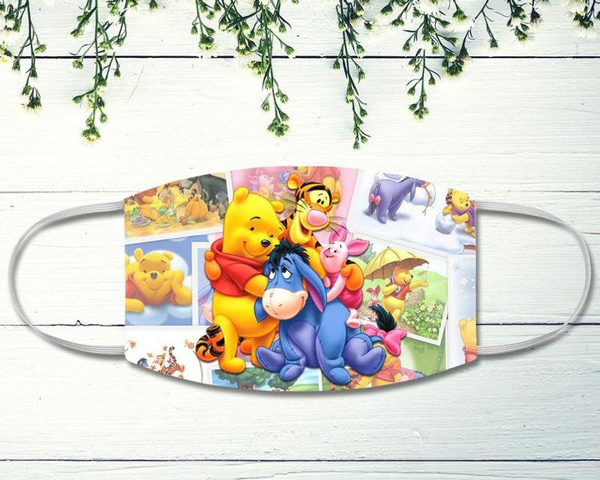 Winnie The Pooh Fabric Face Mask Fans Gift Family Mask Piglet Pooh Bear ...