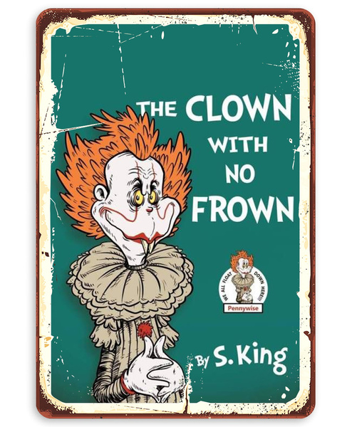 Pennywise the Clown Art Metal Plaque Vintage Style Decorative Posters ...