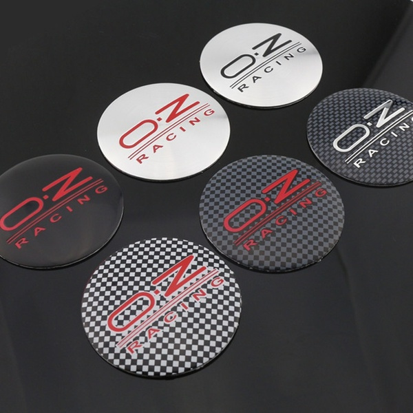4 x 56.5mm OZ O.Z Racing Logo Universal Self-adhesive Aluminum Alloy ...