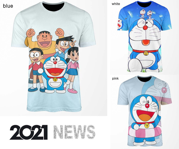 Summer trend: Doraemon themed 3D-printed T-shirts for men and women | Wish